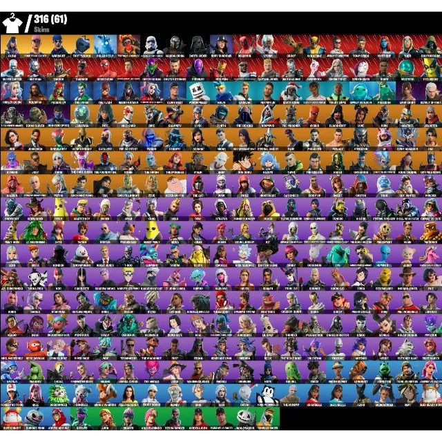 Fortnite: 316 SKINS Glow | AxeHammer + Save the World's Founder's ...