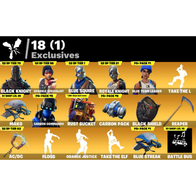 Fortnite: 36 SKINS Black Knight | Sparkle Specialist | Blue Squire ...