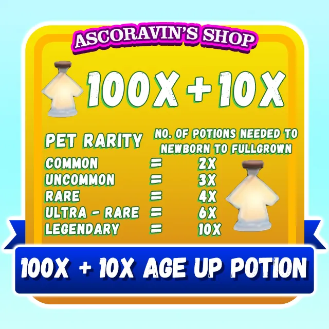 age up potion 110x - Adopt Me Game Item - Gameflip