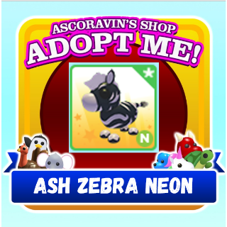 Adopt Me Ash Zebra Neon - Game Items - Gameflip