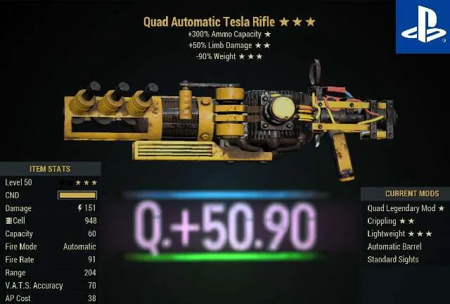Q+5090 Tesla Rifle - Fallout 76 Game Items - Gameflip
