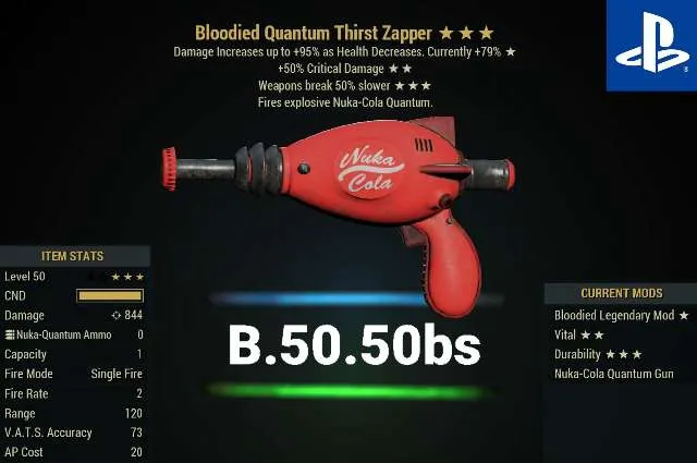 B5050bs Thirst Zapper - Fallout 76 Game Items - Gameflip