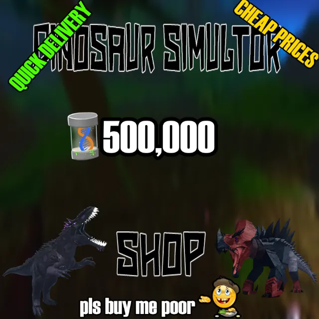 Dinosaur Simulator Roblox 500K DNA - Dinosaur Simulator Game Item ...