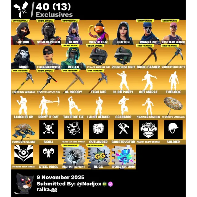 153 Skins IKONIK Stealth Reflex Glow FULL ACCESS STACKED ACCOUNT ...