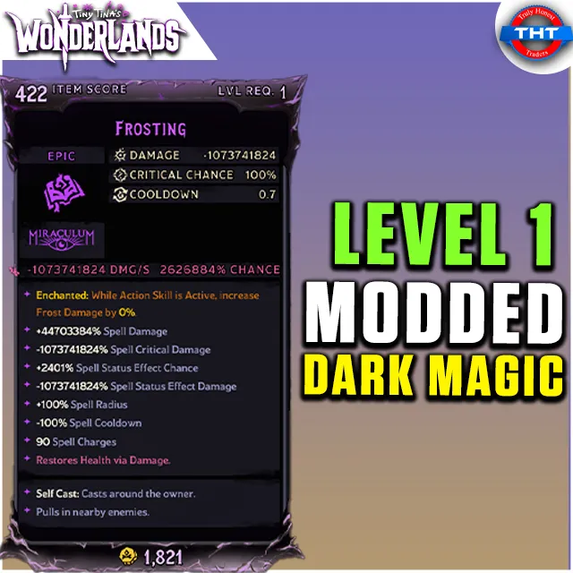 Level 1 Modded Frosting Spell Tiny Tina's - Tiny Tina's Wonderlands ...