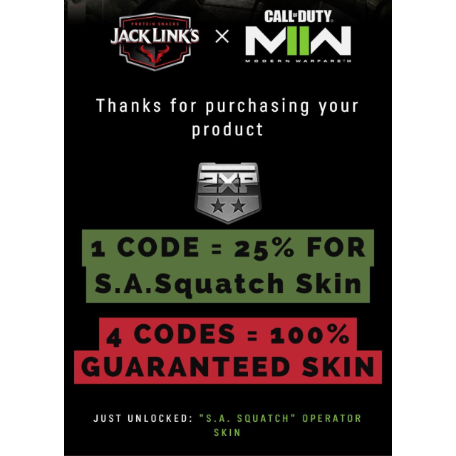Code | Jack Links Ghillie - Call of Duty: Modern Warfare II Game Item ...