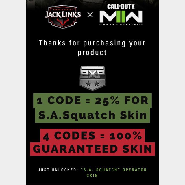 Code | Jack Links Ghillie - Game Items - Gameflip