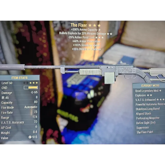 Quad Explosive QE25 Fixer AP - Fallout 76 Game Items - Gameflip