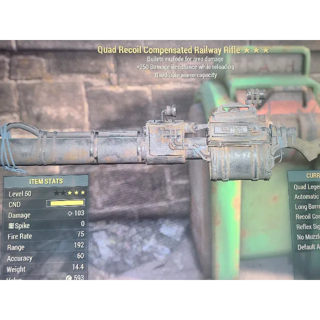 Quad QE250 Railway Rifle - Fallout 76 Game Items - Gameflip