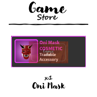 Limited | Oni Mask - Game Items - Gameflip