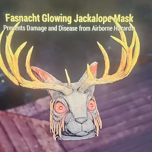 Glowing Jackalope Mask - Fallout 76 Game Item - Gameflip