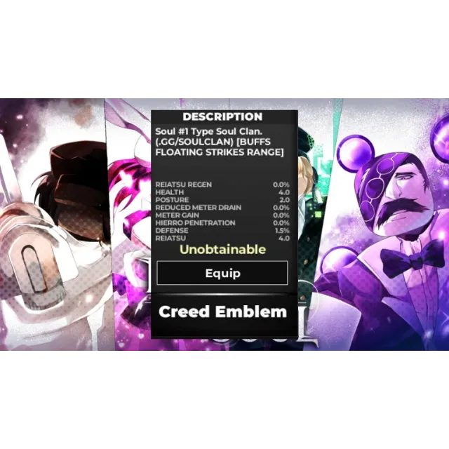 Creed Emblem - Type Soul - Game Item - Gameflip