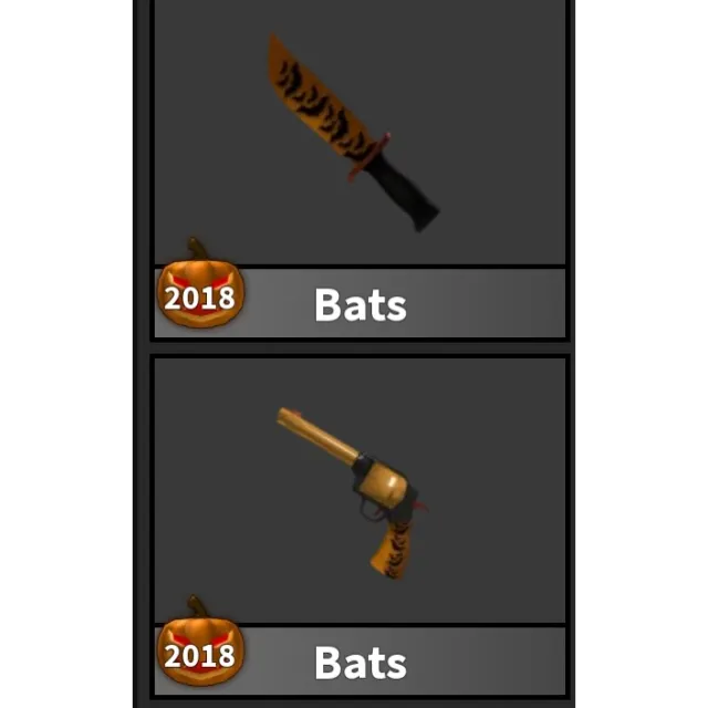 Bats Set Collectible - Murder Mystery 2 Game Item - Gameflip