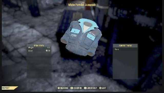 White Powder Jumpsuit - Fallout 76 Game Item - Gameflip