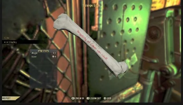 Strange Bone - Fallout 76 Game Item - Gameflip