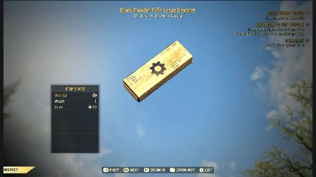 Large Bayonet Mod - Fallout 76 Game Item - Gameflip