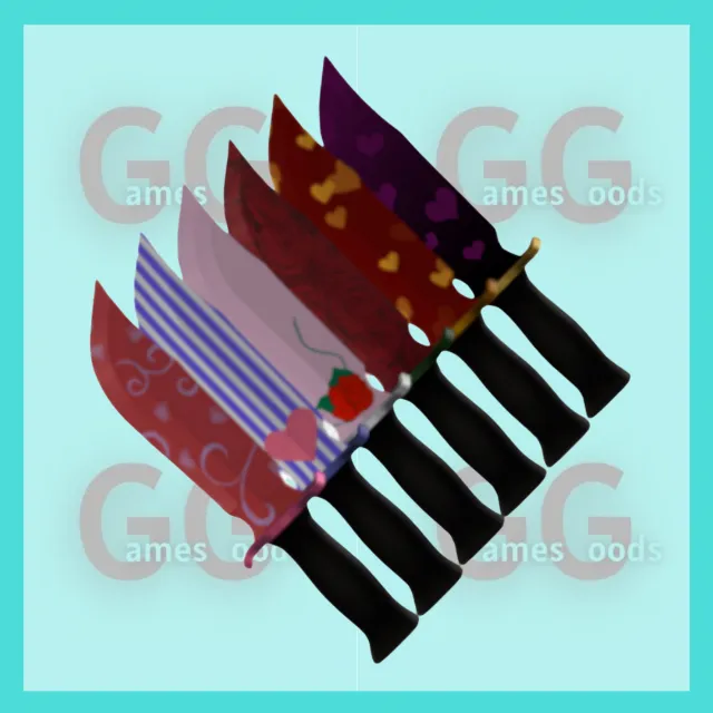 MM2: Valentines Knives Set - Murder Mystery 2 Game Item - Gameflip