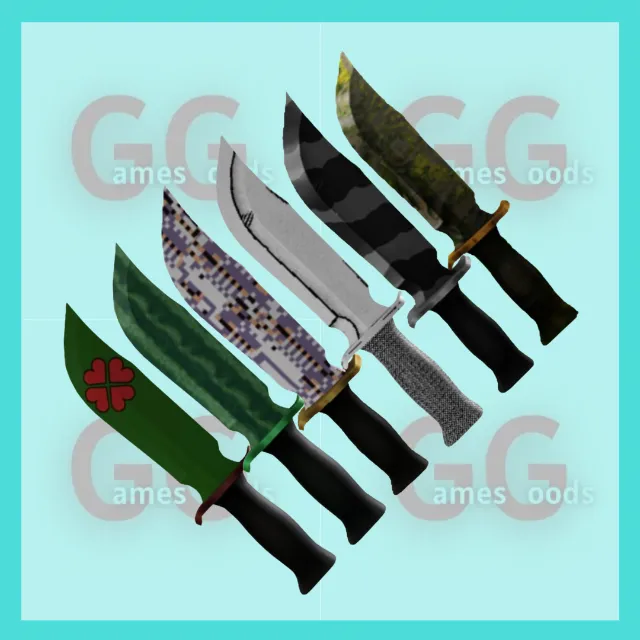 MM2: Collectible Uncommon Knives Set 2 - Murder Mystery 2 Game Item ...