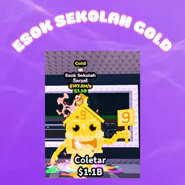 Esok Sekolah Gold 187.5M/s - STEAL A BRAINROT - Roblox Game Item - Gameflip
