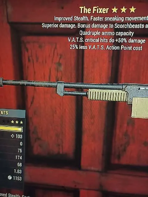 Weapon | Q5025 Fixer - Fallout 76 Game Items - Gameflip
