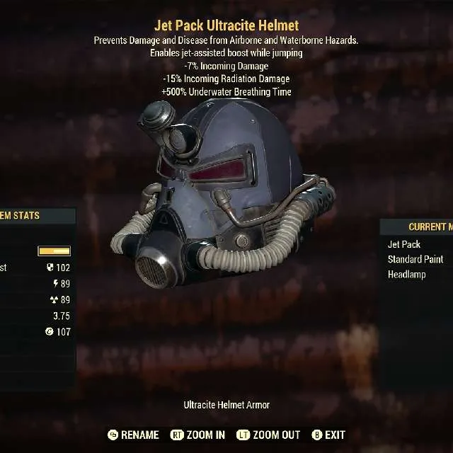 Jet Pack Ultracit Helmet - Fallout 76 Game Item - Gameflip