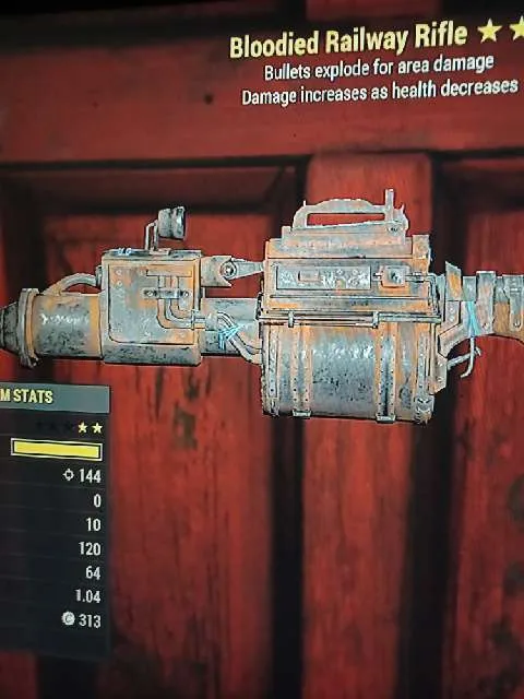 Weapon | BE Railway Rifle - Fallout 76 Game Item - Gameflip