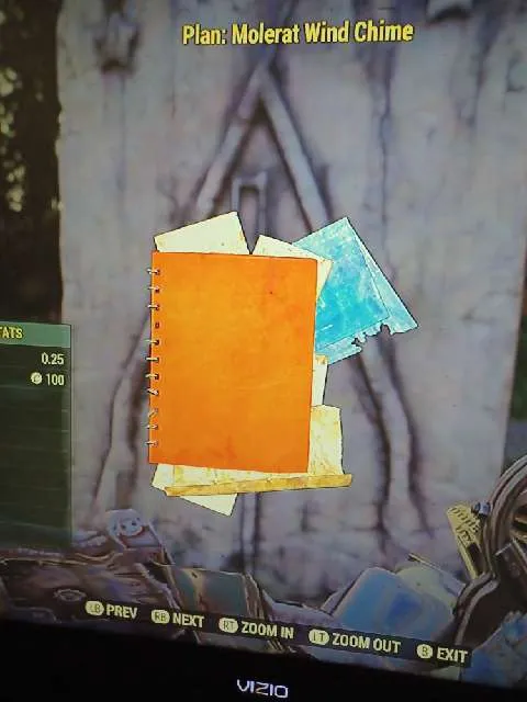 Plan | Molerat wind Chime - Fallout 76 Game Item - Gameflip