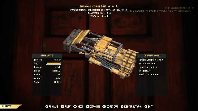 Weapon | JFS90 Power Fist - Fallout 76 Game Items - Gameflip
