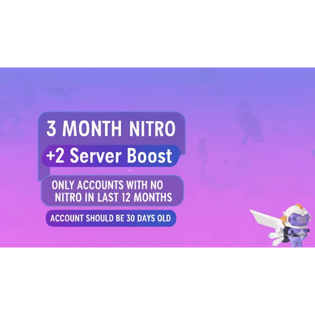 Discord Nitro 3 Months + 2 boosts - Other - Gameflip