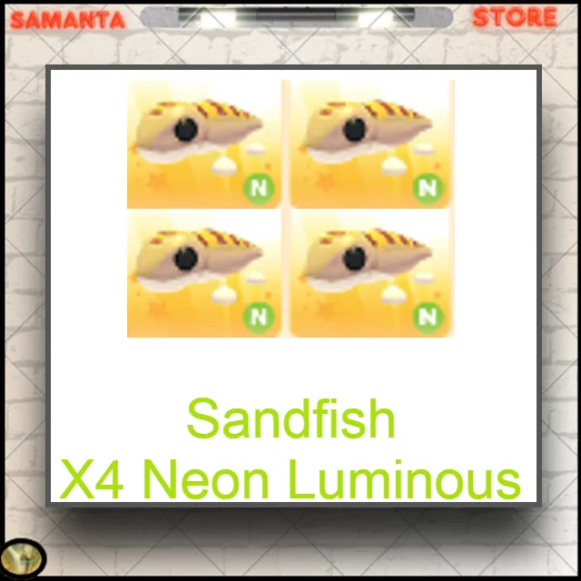 Sandfish X4 Neon Luminous - Roblox Game Items - Gameflip