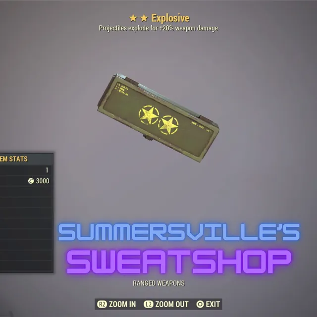 Explosive Box Mod - Fallout 76 Game Items - Gameflip