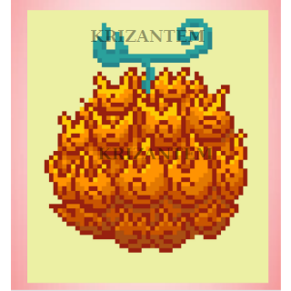 Pixel piece Mera mera fruit - Game Items - Gameflip