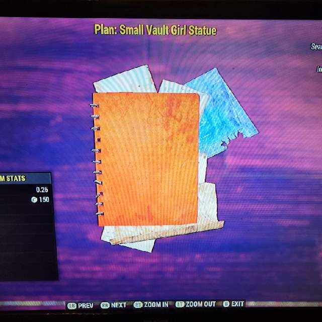 Plan | Small Vault Girl Statue - Game Items - Gameflip