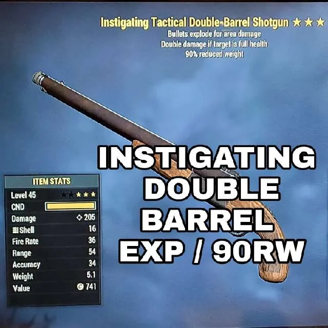 Weapon | Instigating E Shotgun - Fallout 76 Game Item - Gameflip