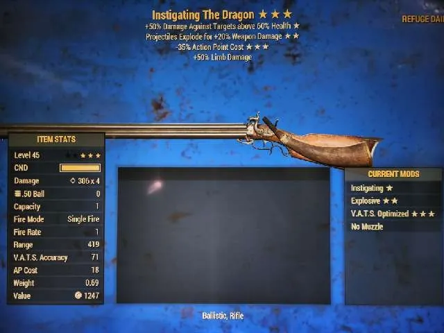 IE35 Legacy 419 Dragon - Fallout 76 Game Item - Gameflip