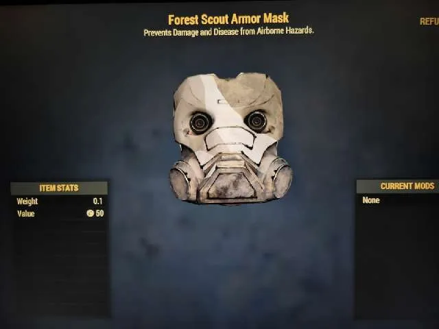 Apparel | Legacy Forest Mask - Fallout 76 Game Items - Gameflip