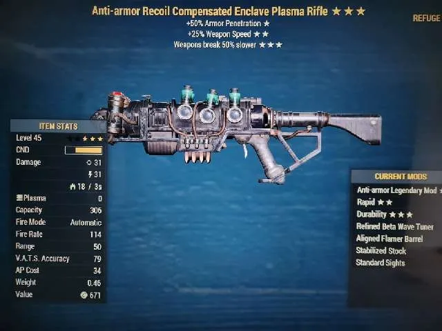 AA2550 Enclave Flamer - Fallout 76 Game Items - Gameflip