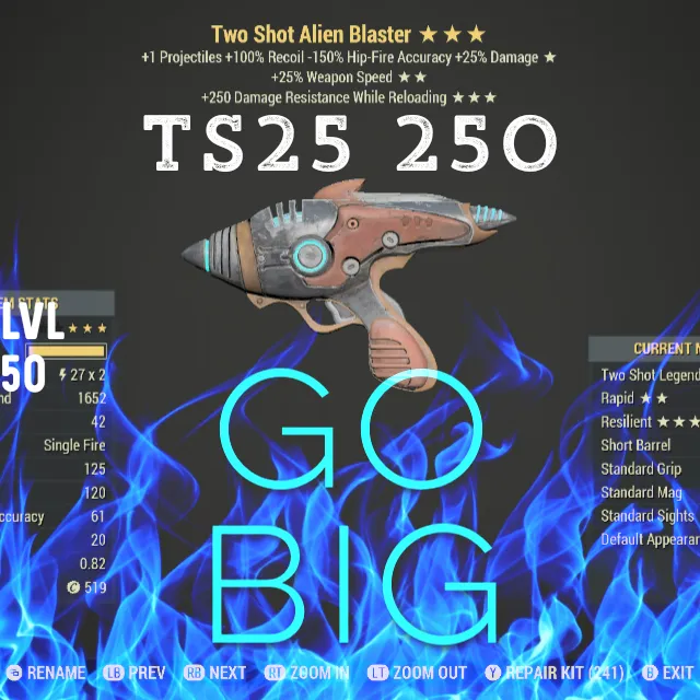 TS25 Alien Blaster - Fallout 76 Game Items - Gameflip
