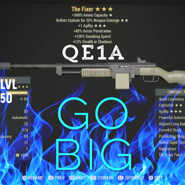 QE 1A Fixer - Fallout 76 Game Items - Gameflip