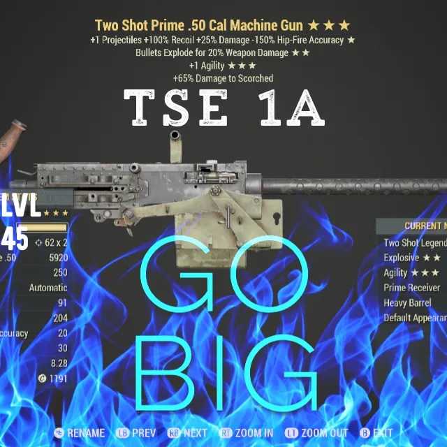 TSE 50 Cal Machine Gun - Fallout 76 Game Items - Gameflip