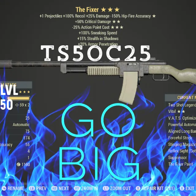 TS5025 Fixer - Fallout 76 Game Items - Gameflip