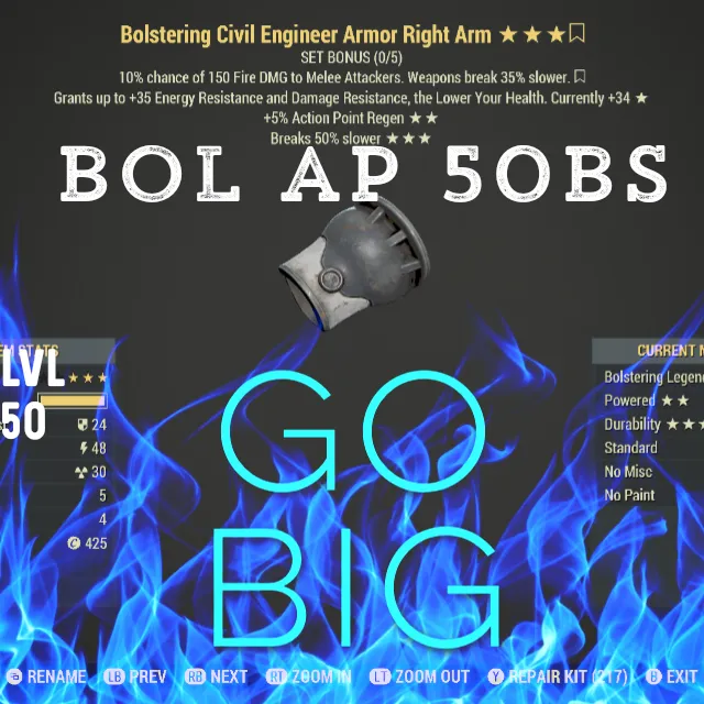 Bolstering AP Civil Engineer RA - Fallout 76 Game Items - Gameflip