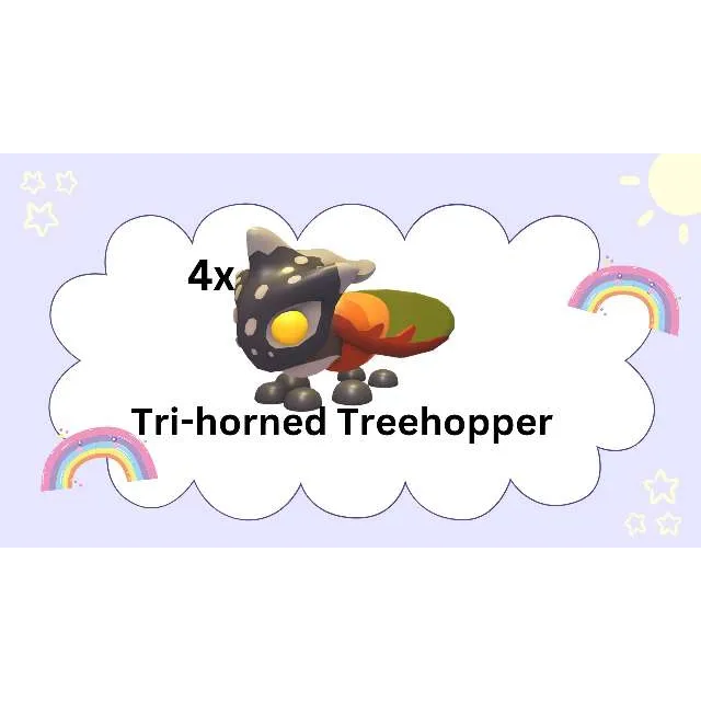 4x Tri-horned Treehopper - Adopt Me! Game Item - Gameflip