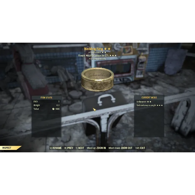 ring END wwr 5%acc - Fallout 76 Game Items - Gameflip