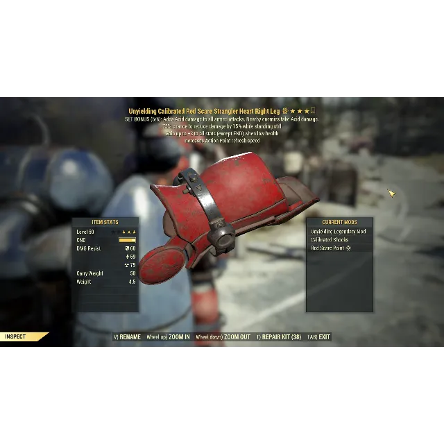 Unyielding AP sent. Strangler Heart - Fallout 76 Game Items - Gameflip