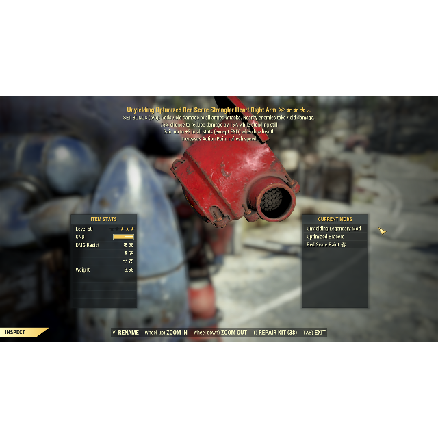 Unyielding AP sent. Strangler Heart - Fallout 76 Game Items - Gameflip