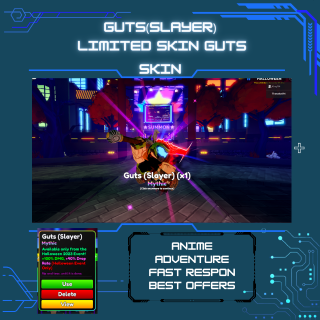 Anime Adventuer Guts(Slayer) Skin - Game Items - Gameflip