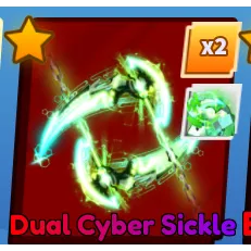 Dual Cyber Sickle + FINISHER - Blade Ball Game Items - Gameflip