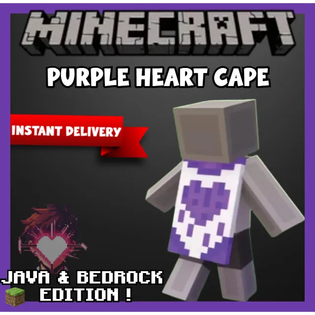 Minecraft - Purple Heart Cape | Java & Bedrock Edition - Other Game ...