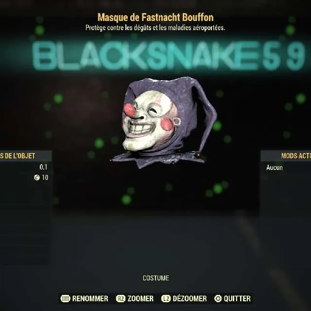 Buffoon Mask - Fallout 76 Game Item - Gameflip